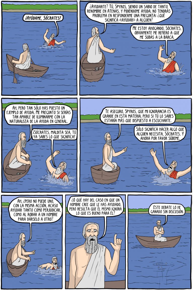 Sócrates en el lago - Cómics Existenciales - STIRNER Ed.