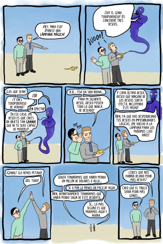 Lógicos se topan con un genio - Cómics Existenciales - STIRNER Ed.